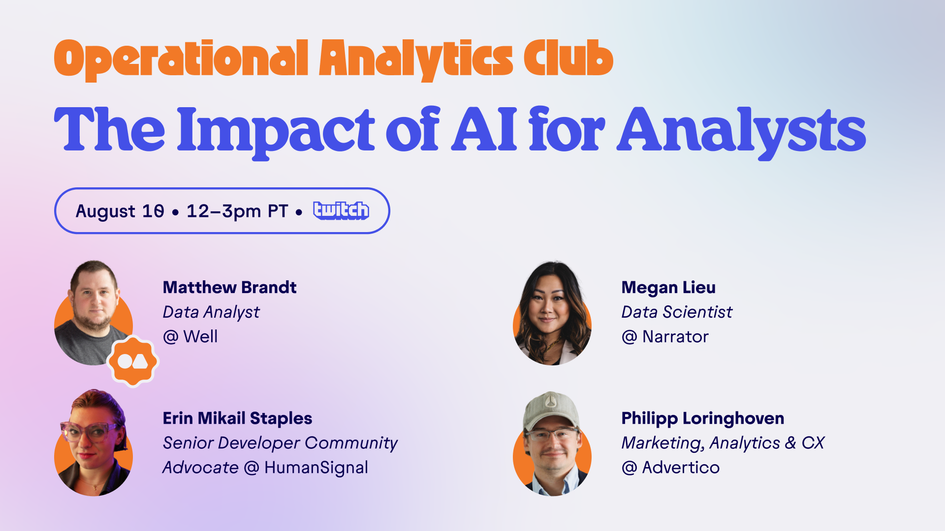 [Community workshop] AI for Analysts: Deep Impact or Hot Air? w/ Matthew Brandt and Guests